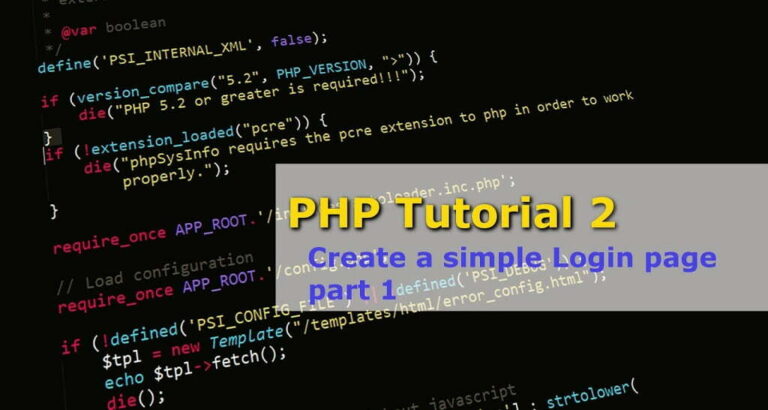 PHP Tutorial 2 - Create a simple Login page part 1 (Source Code ...